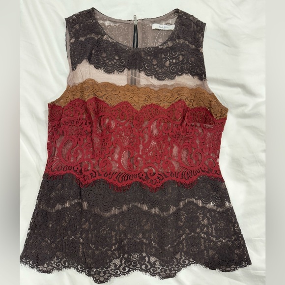 Bailey 44 | Tops | Vintage Bailey 44 3 Tone Sheer Lace Top | Poshmark